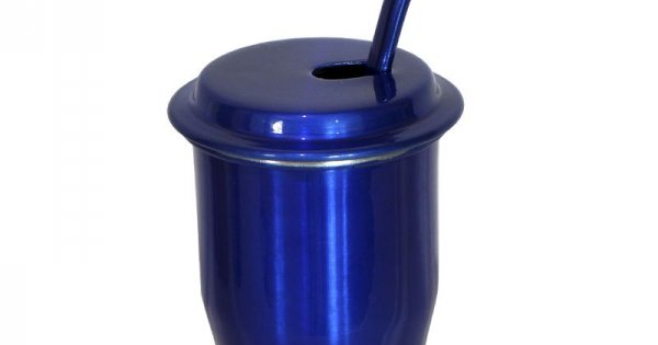 Kit Copo Terere SIMPLES 350ml Bomba Metal Color – Azul Verniz GAS-1256